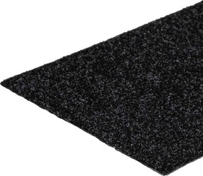 Schodové rohože samolepicí 15 ks 76 x 20 cm černé obdélníkové 326926