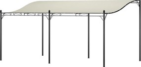 Outsunny Pergola s přístřeškem, voděodolná markýza, volně stojící zahradní pavilon, stínění pro terasu a zahradu, přibližně 3x5x2,5 m, krémově bílá |
