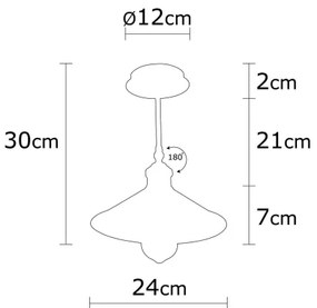 Lustr na tyči BERCESTE 1xE27/40W/230V