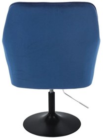 LuxuryForm Křeslo AMALFI VELUR na černém talíři - modré