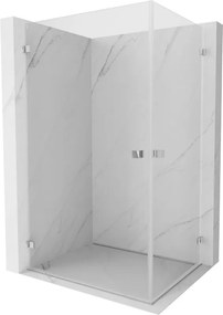 Mexen Lunar-B Duo, výklopný sprchový kout 85 x 80 cm, 8mm čiré sklo, chromový profil, 832-085L-080P-01-00