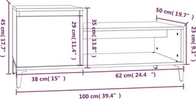 vidaXL Konferenční stolek 100 x 50 x 45 cm kompozitní dřevo [821134] Barva: Černá