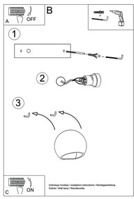 Sollux SL.0032 - Nástěnné svítidlo GLOBE 1xE27/60W/230V bílá
