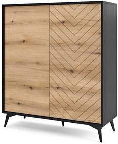Komoda DIVINE KD104, dub evoke / černá