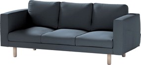 Potah na pohovku IKEA Norsborg 3-místná barva modrá látka pletený vzor