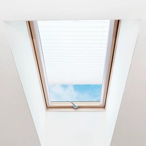 Roleta Plisé na střešní okna, Průsvitná, Bílá, P 001 , 20 x 100 cm