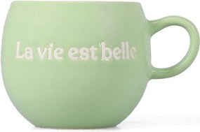 Zelený kameninový hrnek 420 ml Muggies – Salt&amp;Pepper