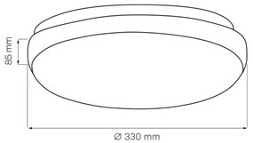 Stropní svítidlo BOGDAN 2xE27/20W/230V pr. 33 cm bílá