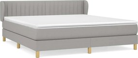 Box spring postel s matrací světle šedá 160 x 200 cm textil 3126973