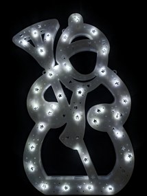Vánoční svítící LED dekorace - SNĚHULÁK, různé barvy a velikosti Barva: Studená bílá, Velikost (cm): 30cm
