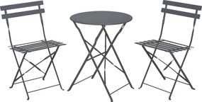 Livarno® Sada skládacího zahradního nábytku s bistro stolem, 3dílná (antracitová)