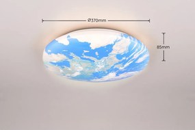 Modré LED dětské stropní svítidlo ø 37 cm Terra – Reality