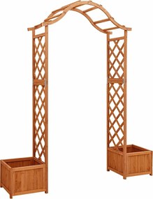 vidaXL Zahradní pergola s truhlíky masivní jedle [316388] Barva: Šedá