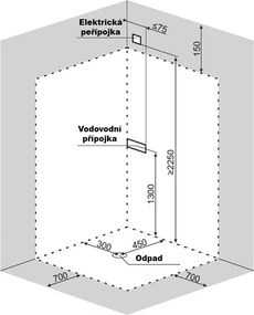 Terra Hydromasážní box WSH7180W bílý, 80x80 bez sauny
