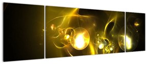 Abstraktní obraz žlutých koulí (170x50 cm)