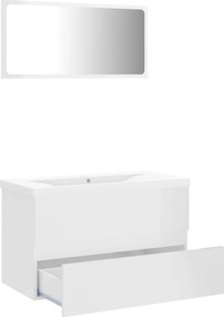 vidaXL Set koupelnového nábytku dřevotříska [3071600] Barva: Betonová šedá