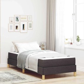 Postel s boxspringem s matrací Tmavě hnědá 90 x 200 cm textil 3398538