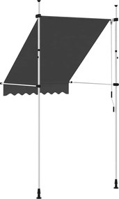 Ručně zatahovací markýza 150 cm antracitová 143687