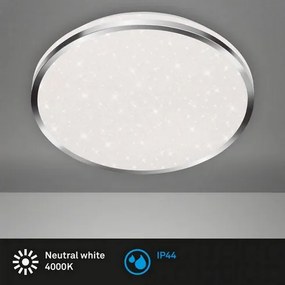 Stropní LED svítidlo hvězdné nebe BRILONER průměr 33cm 18W IP44 chrom 3403118