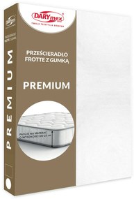 FROTÉ PROSTĚRADLO PREMIUM 200X220 CM BÍLÉ