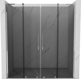 Mexen Velar L Duo, posuvné sprchové dveře do otvoru 170 cm, 8mm šedé sklo, chromová, 871-170-003-42-01