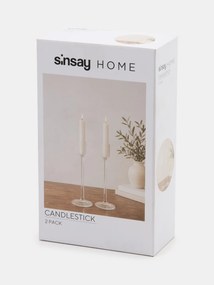 Sinsay - Vysoké skleněné svícny 2 pack - clear