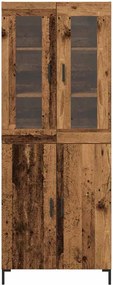 Vysoký bufet 2 ks Staré dřevo 69,5 x 34 x 180 cm 3334349