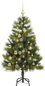 Umělý sklopný vánoční stromeček s kužely Zelená 120 cm 3395075