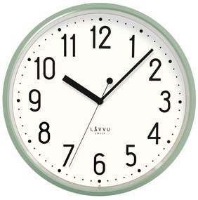LAVVU Netikající tiché zelené hodiny PASTELS SWEEP - 3 ROKY ZÁRUKA ⌀29,5cm LCS3001