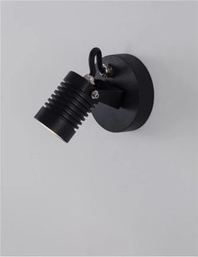 NV 9971451 Venkovní nástěnné svítidlo FEND černý hliník a sklo LED 5W 3000K 100-240V 21st. IP65 - NOVA LUCE