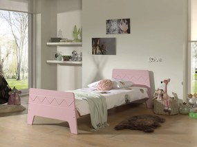 Dětská postel annie 90 x 200 cm růžová MUZZA