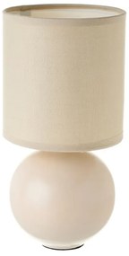 Béžová keramická stolní lampa s textilním stínidlem (výška 24,5 cm) – Casa Selección