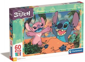 Clementoni - Puzzle 60 maxi Disney Stitch