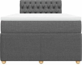 Box spring postel s matrací tmavě šedá 120x190 cm textil 3287403