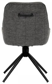 Jídelní konferenční židle tmavě šedá černé kovové nohy otočný mechanismus HC-535 GREY2