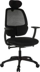 XXXLutz OTOČNÁ ŽIDLE, síťovina, černá MID.YOU - Online Only kancelářské židle - 001918057201