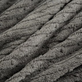 Eurofirany Přehoz na postel z mikrovlákna 200x220 steel soft Lisa s reliéfním pruhovaným vzorem D91