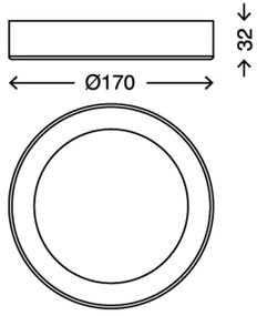Briloner 7122-014 - LED Stropní svítidlo FIRE LED/11W/230V 3000K pr. 17 cm