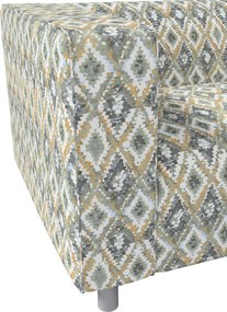 Potah na pohovku IKEA  Klippan 2-místná barva modrá látka pletený vzor, vzorované