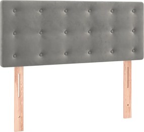 Box spring postel s matrací světle šedá 120x190 cm samet 3269861