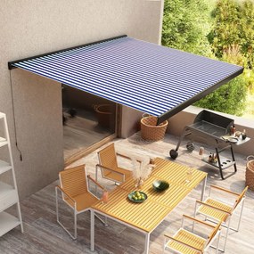 vidaXL Kazetová markýza na ruční ovládání 350 cm [3052671] Barva: Krémová (bílý rám)