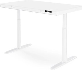 Elektrický psací stůl sit-stand se zásuvkou a bezdrátovou nabíječkou Qi bílý, 1200 mm: ELLIS