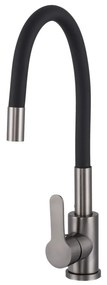 Gamma Flex 2000, stojánková dřezová baterie s flexibilním ramenem, černá-grafitová, GMA-BFX-2000GM