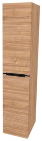 Mereo Mereo, Mailo, koupelnová skříňka vysoká 170 cm, černé madlo, Multidecor, CN594LPBLSW1