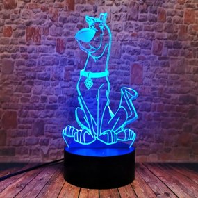 3D LED Lampička Scooby Doo