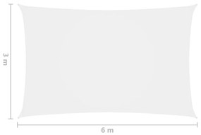 vidaXL Stínící plachta oxfordská látka obdélníková 3 x 6 m bílá