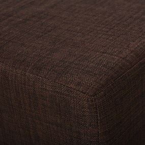 HOMCOM taburet otoman do 100 kg nosnost obdélníkový čalouněný taburet do obývacího pokoje hnědý 40 x 30 x 24 cm | Aosom.de