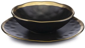 Keramická sada talířů Lissa Black Gold 2ks