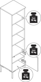 Tchibo - Regál »Reet« v lamelovém vzhledu - barva: hnědá
