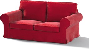 Potah na pohovku IKEA  Ektorp 2-místná, nerozkládací barva červená látka lesklé, sametová